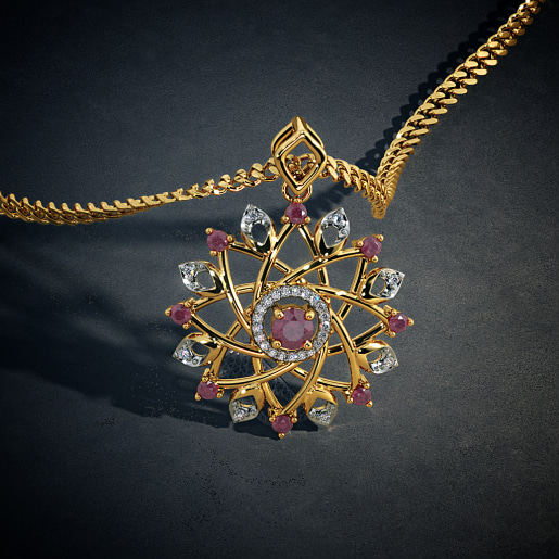 Ruby Pendants - Buy 100+ Ruby Pendant Designs Online in India 2020 ...