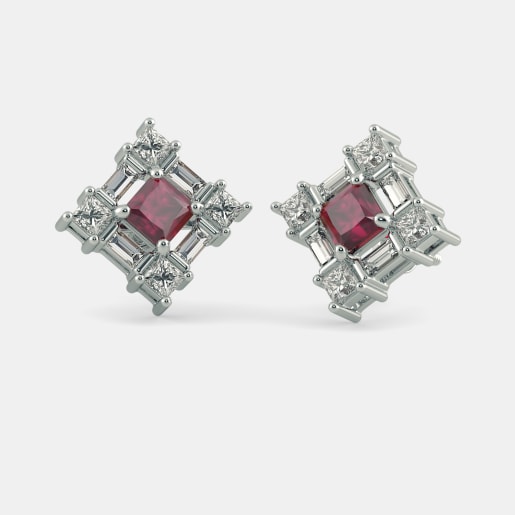 Ruby Earrings - Buy 250+ Ruby Earring Designs Online in India 2019 ...