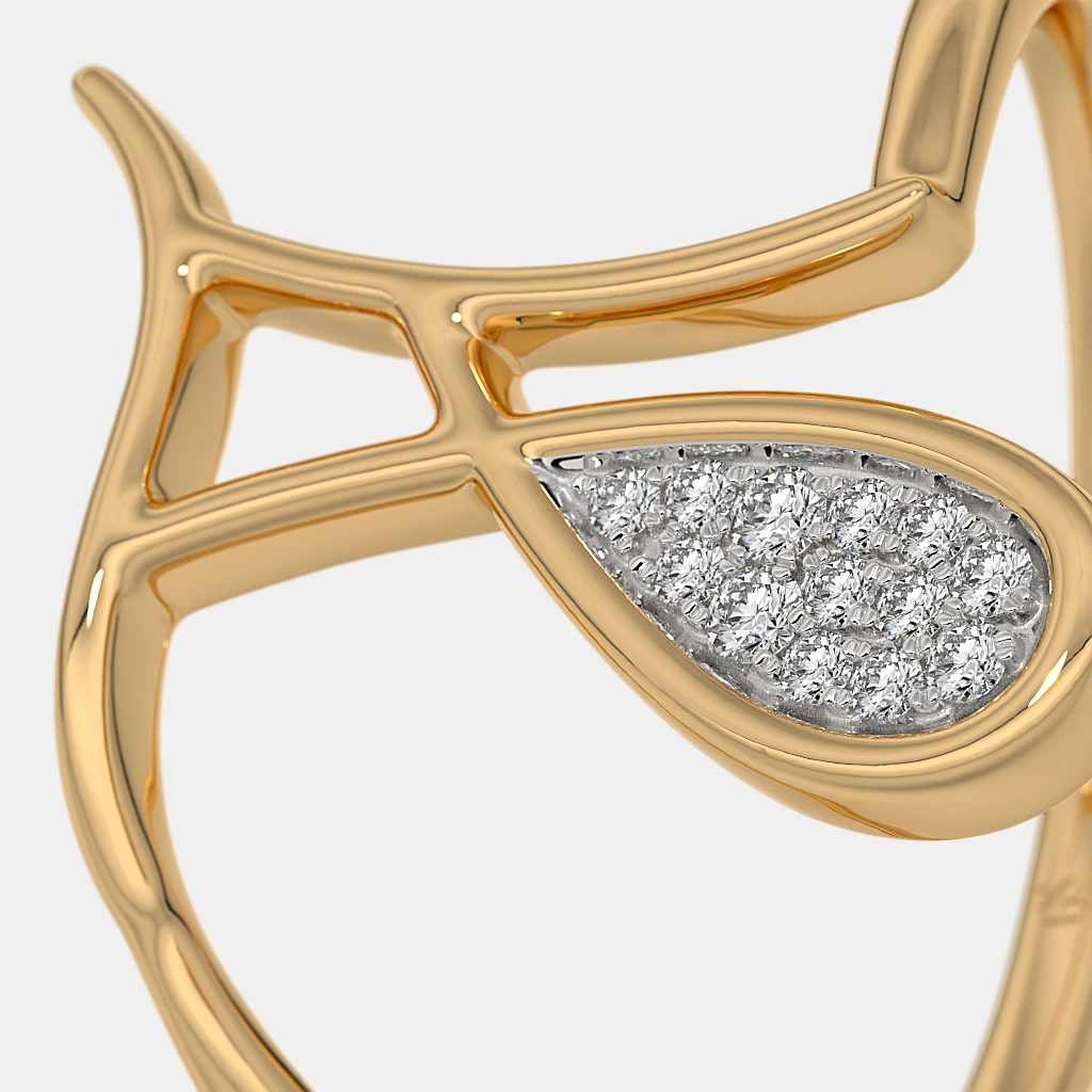 The Maiya M Initial Ring | BlueStone.com