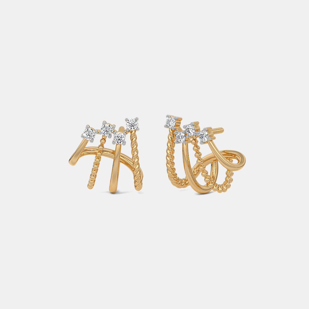 The Crystalline Stud Earrings | BlueStone.com